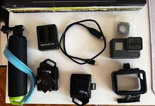 GoPro Hero 5, 3 аккум., запасная линза, поплавок
