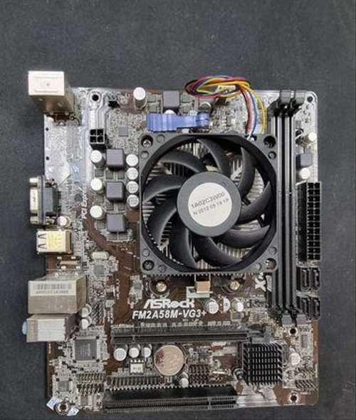 MB Asrock F2A58M-VG3+ + CPU A4-7300 3.8Ghz + кулер