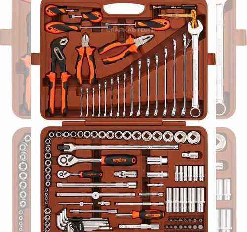 SL Набор инструмента универсальный 1/4", 1/2"DR, 143 предмета ombra OMT143SL