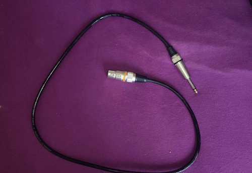 Кабель xlr мама, stereo jack 6,3mm папа