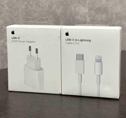 Адаптер Apple 20w   Кабель USB-C to Lightning