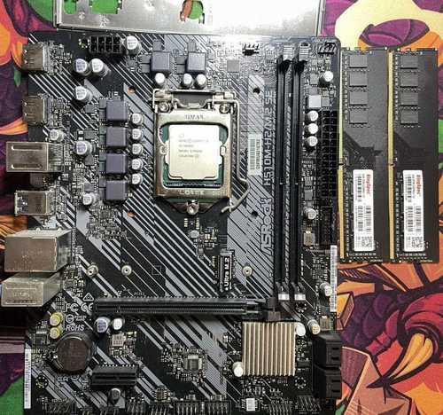 I3 10105f комплект плата asrock lga 1200