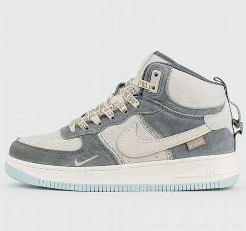 Кроссовки Nike Air Force 1 Mid Grey / White Blue F