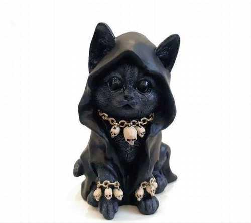 Статуэтка кота в черном плаще, ведьмин кот (15 см)