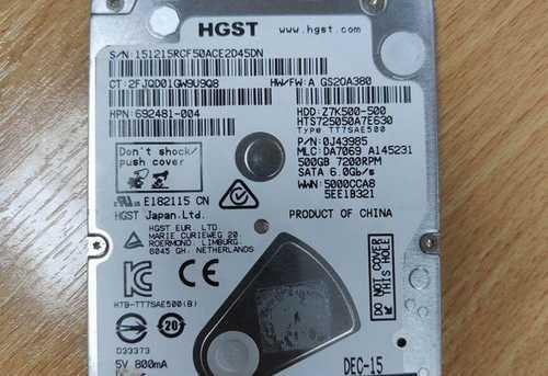 HDD hgst 500Gb 2.5"