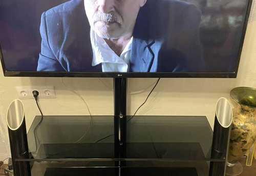 Стеклянная подставка под телевизор с подсветкой