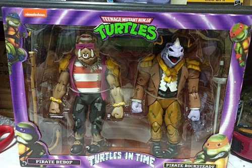 Набор фигурок Neca Turtles In Time Pirate Rockstea