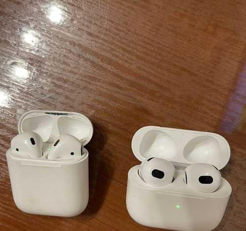 Беспроводные наушники apple airpods 1 и 3