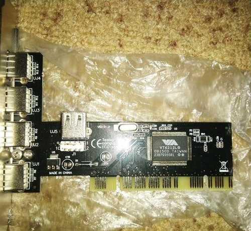 Контроллер PCI USB 2.0 на 4 порта на VIA6212L