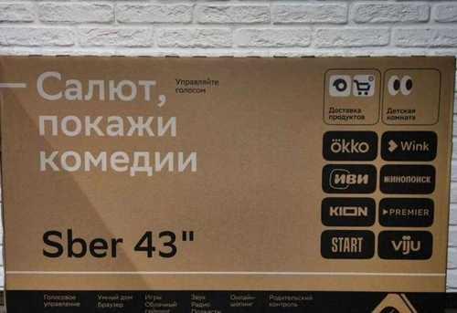 Новый смарт телевизор Sber SDX-43F2120B, 43" 109см