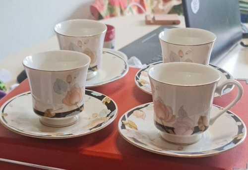 Чашки и блюдца кофейные чайные под лфз