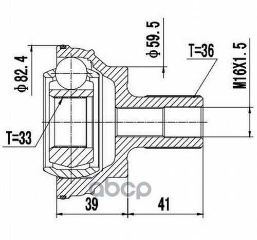Шрус наружный зад прав лев zikmar 321