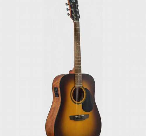 Электроакустическая гитара Jet Guitars JDE-255 Dreadnought Satin Sunburst