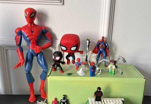 Лот коллекция человек паук игрушки funko lego и др