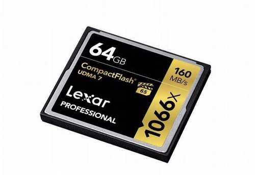 Карта памяти Compact Flash Lexar 64GB 1066X