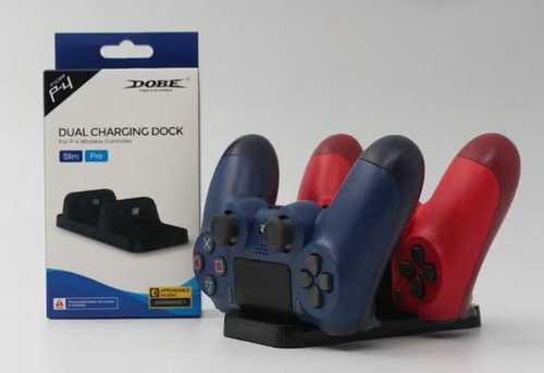 Зарядная станция Dobe для 2-х джойстиков PS4 DualS