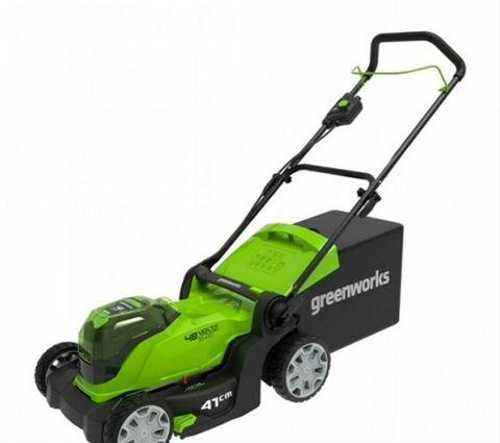 Аккумуляторная газонокосилка Greenworks g24x2lm41