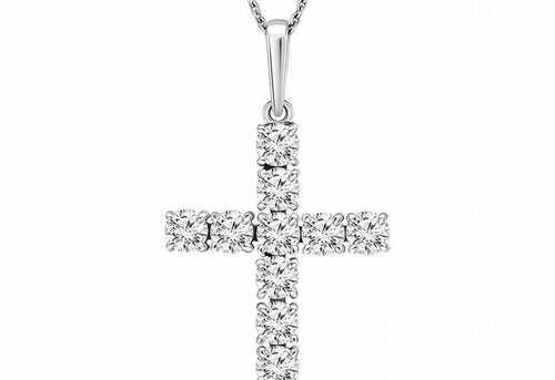 Крест с выращенными бриллиантами 2.532 ct
