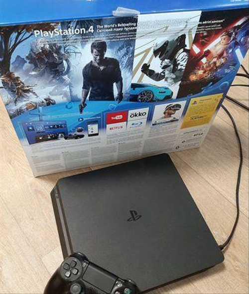 Ps4 slim 500gb+75 игр+диск с игрой