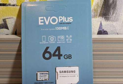 Samsung EVO Plus microsdxc 64 гб