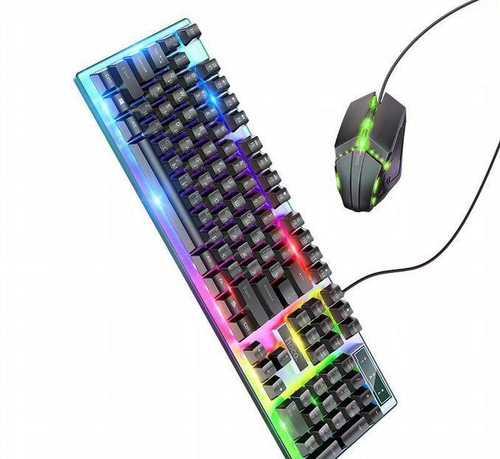 Клавиатура игровая + мышь с подсветкой Hoco GM18