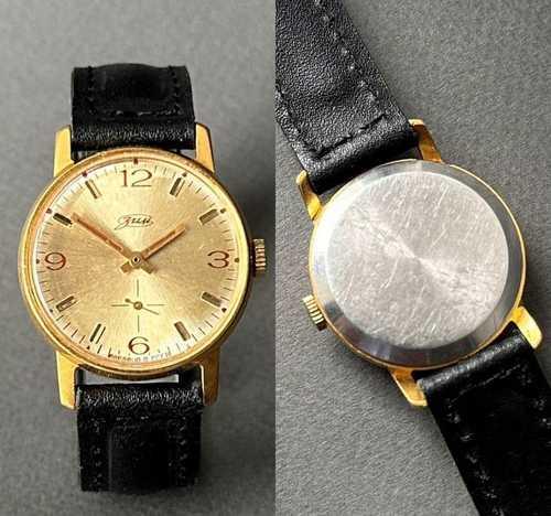 Зим в позолоте - мужские наручные часы СССР