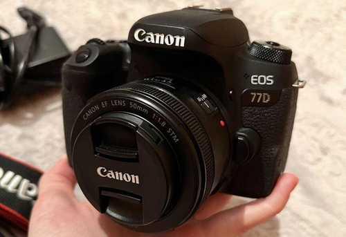 Фотоаппарат Canon EOS 77d и Canon 50mm 1.8 STM