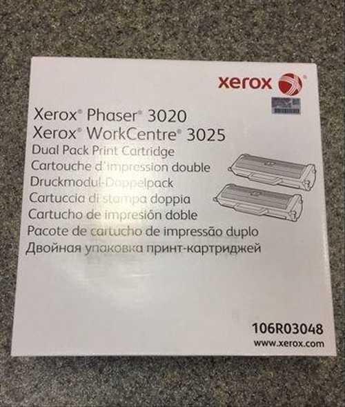 Тонер-картридж xerox 106R03048 черный 2шт./упак