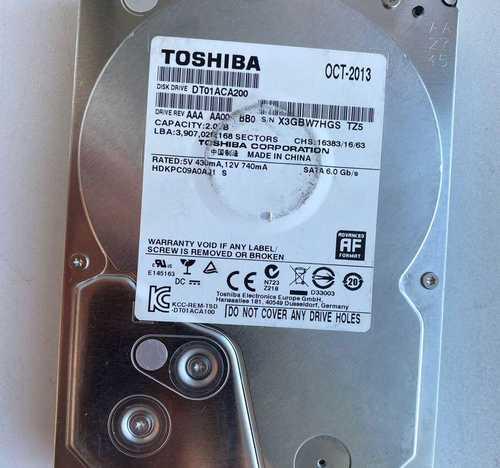 Жесткий диск 2TB Toshiba (HDD, SATA)