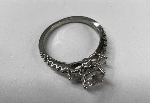 Кольцо серебро 925 17.5 с фианитами