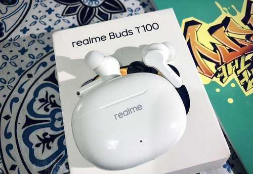 Беспроводные наушники Realme Buds T100 + чехол
