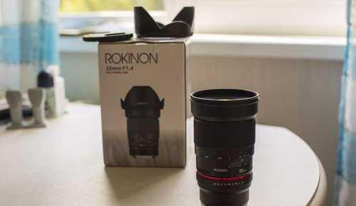 Объектив rokinon(samyang) 35mm 1.4 for sony e