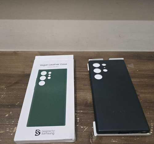 Samsung s24 ultra чехол, кожа, зелёный, новый