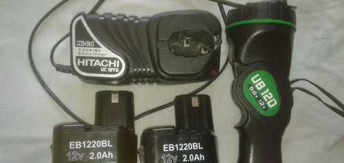 Зарядное уст-во и 2 аккумулятора Hitachi DS12DVF3