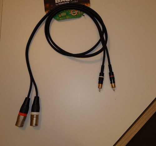 Кабель Sommer basic 2 x XLR - 2 x RCA 1.5m
