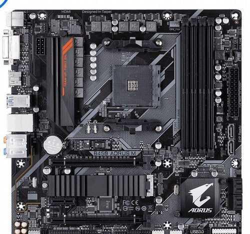 Материнская плата AM4 gigabyte B450 aorus M Б.У