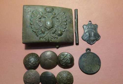 Медаль,жетон,пряжка и пуговицы.Старина.Оригиналы