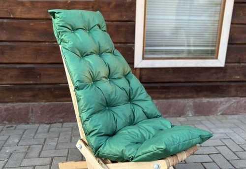 Подушка на кресло шезлонг Кентукки зеленая 2 шт