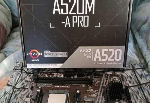 Новые MSI A520M-A PRO + Ryzen 5 3600 + кулер