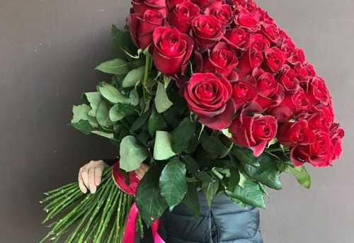 Красные розы гиганты