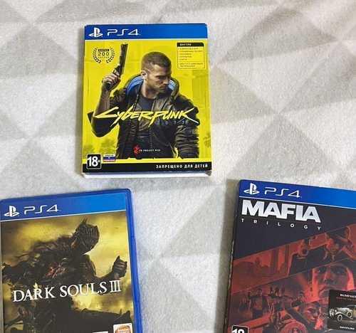 Диски на ps4 cyberpunk,mafia