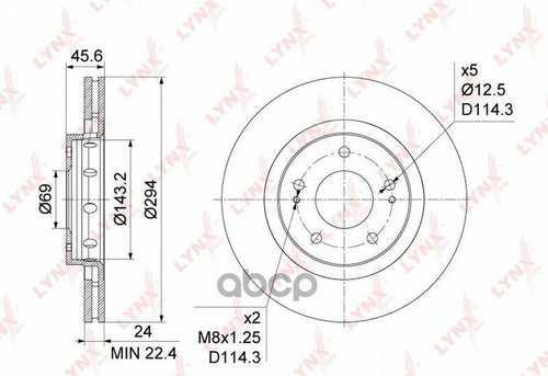 Диск тормозной lynx BN-1093 (1606375780)
