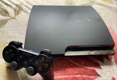 Sony PS3 Slim 320 прошитая+25 игр+геймпад