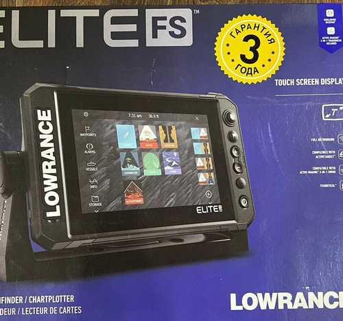 Эхолот lowrance elite 7 fs Al 3-in-1 ROW