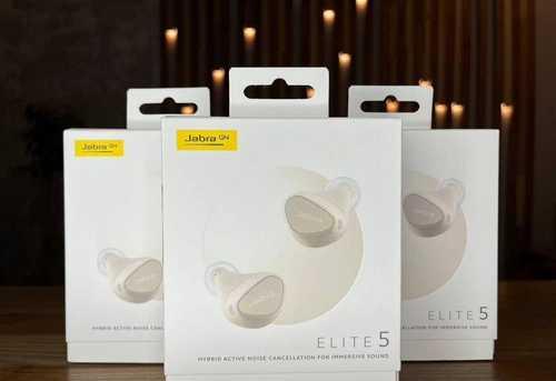 Наушники Jabra Elite 5 золотисто-бежевые