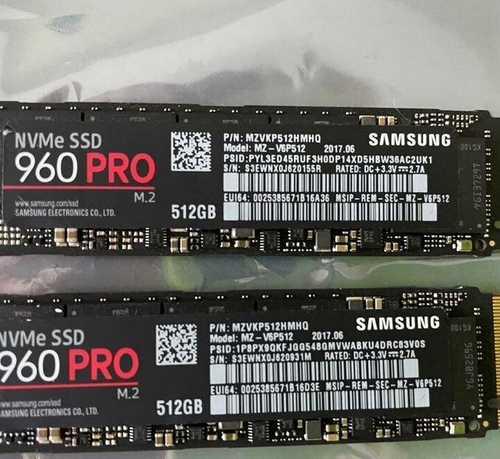 SSD samsung 960 pro 512GB