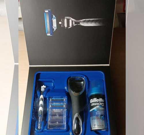 Подарочный бритвенный набор Gillette mach 3 turbo