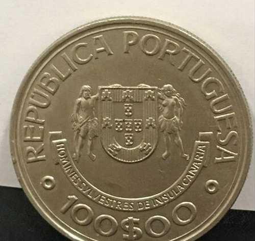 Португалия, юбилейные монеты, 100 эскудо