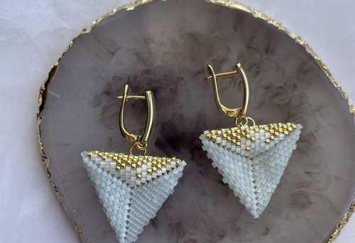 Серьги из японского бисера