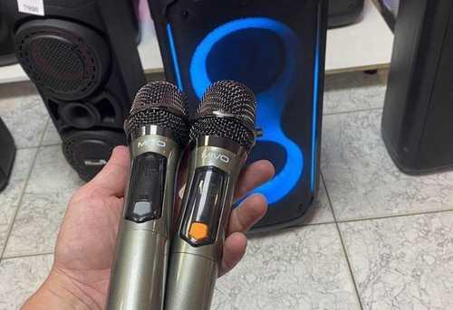 Мощная напольная колонка Mivo 2 микрофона